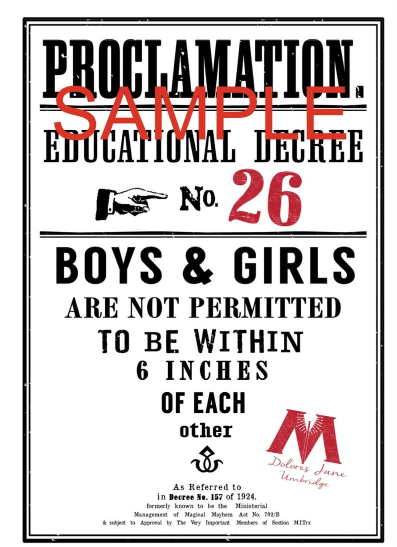 8 A4 Harry Potter Proclamation Posters Ready for Immediate Digital ...