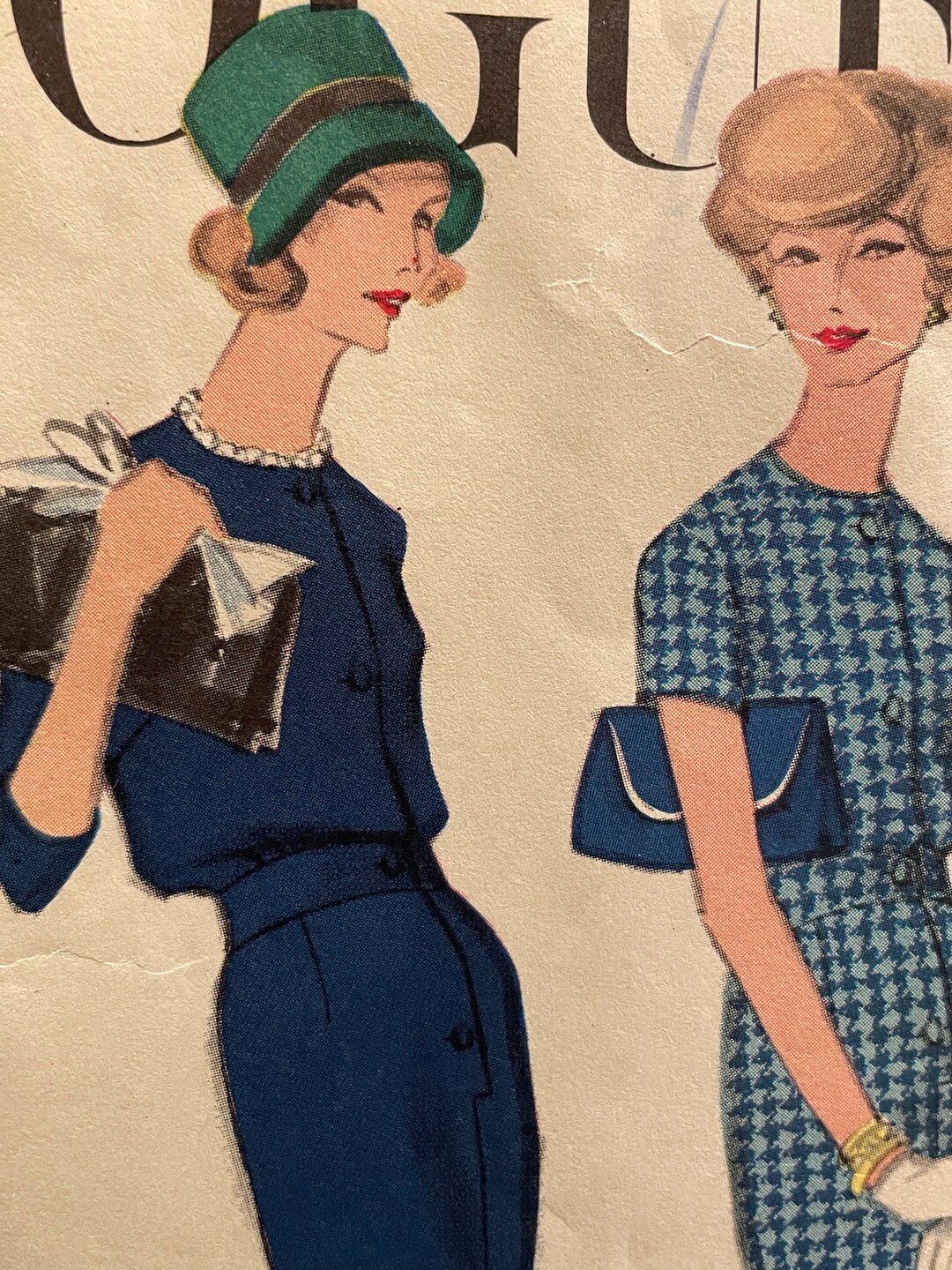 Vintage 1950's Dress Pattern---vogue 9584---size 16 Bust 36 - Etsy