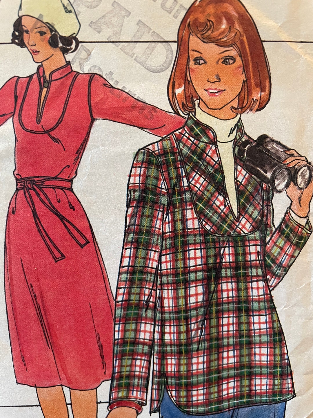 Vintage 1970's Tunic Top and Tunic Style Dress Pattern---butterick 5030 ...