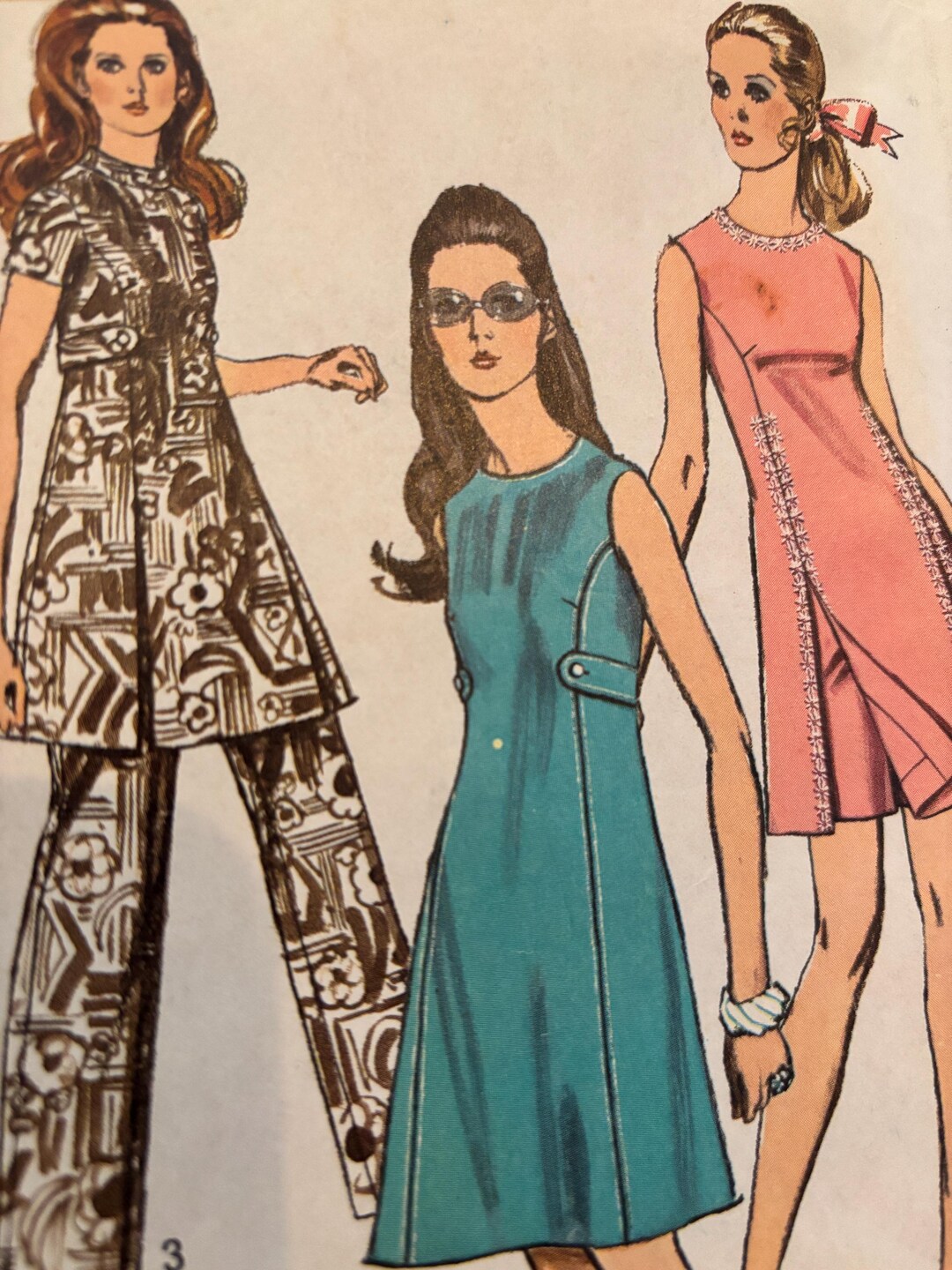 Vintage 1970's Princess Seamed, A-line Dress With Back Buttoned Belt ...