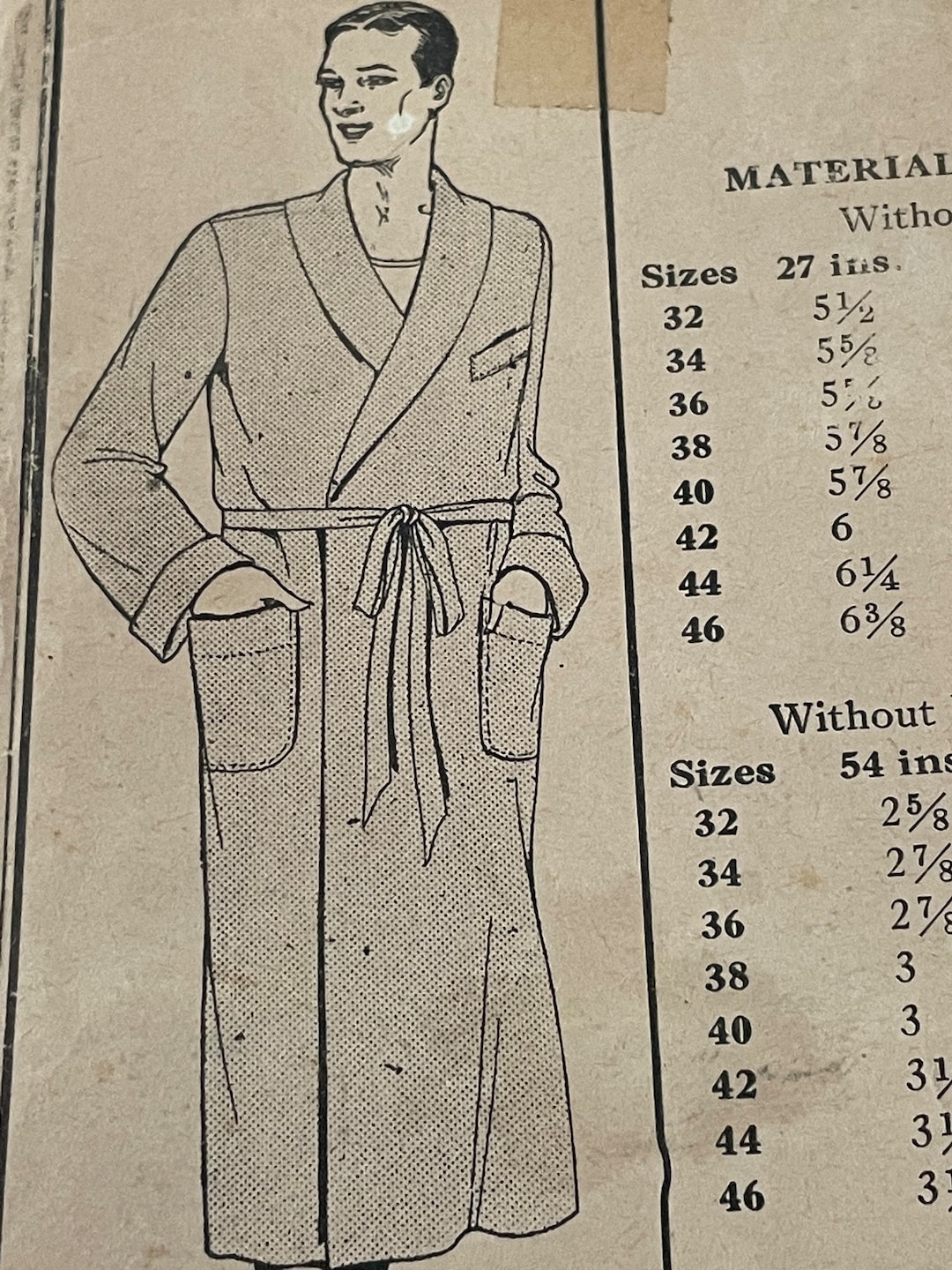 Fantastic Vintage 1930's Men's Beach Robe Pattern---pictorial Review ...
