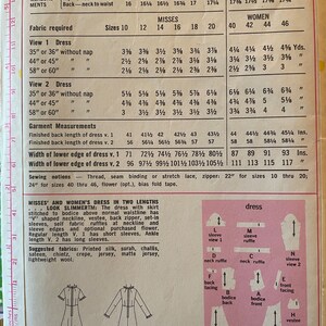Vintage 1970's V-neck Slimming Evening or Cocktail Dress Pattern ...