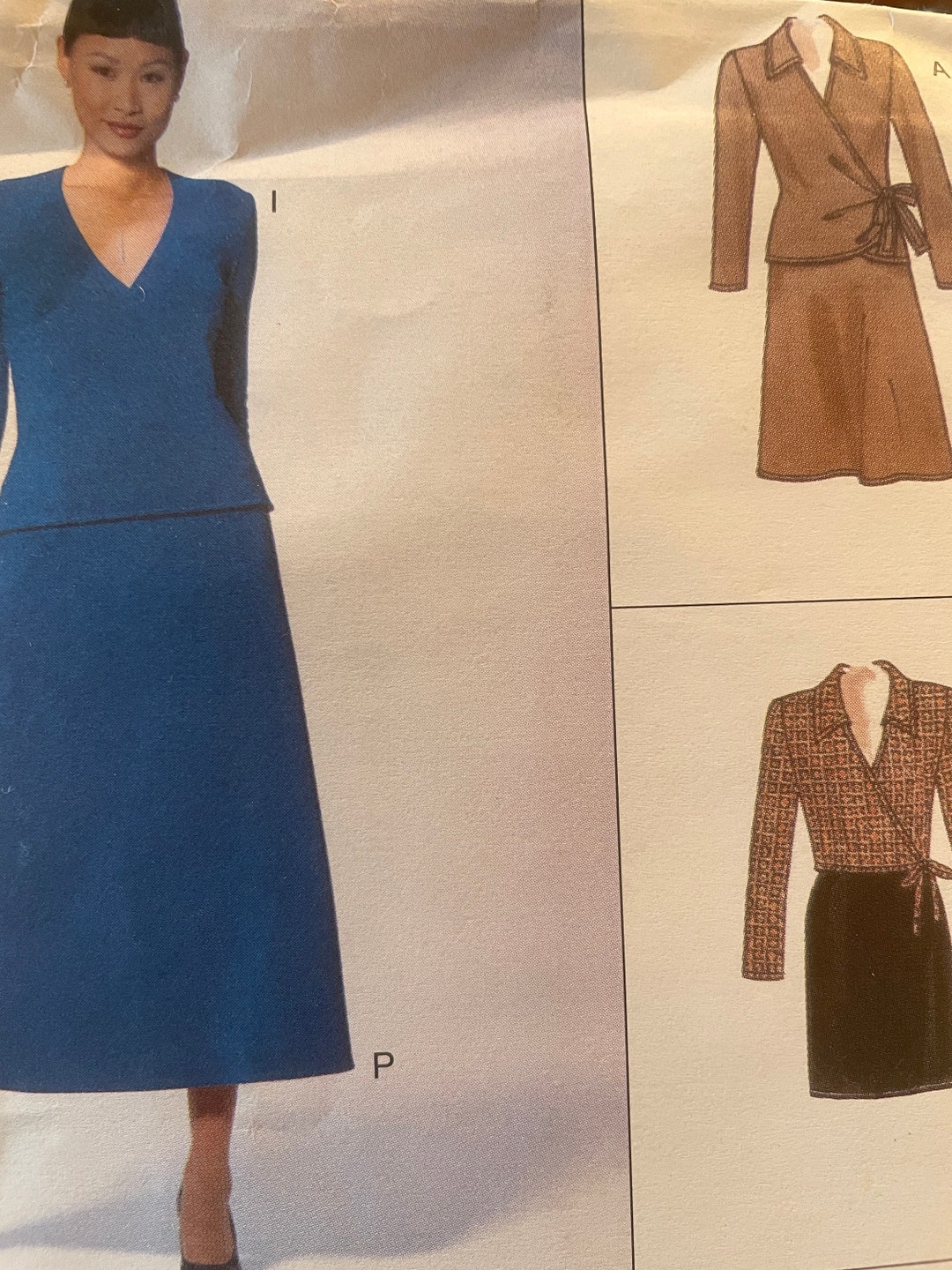 Elegant Wrap Top and Skirt Pattern With Several Variations---vogue 2074 ...