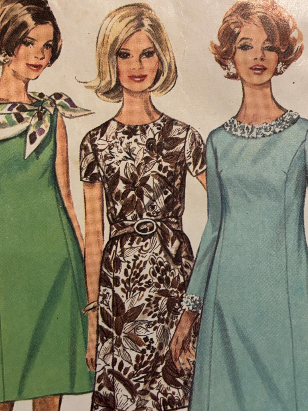 Vintage 1960's Princess Seamed, A-line Cocktail Dress Pattern ...
