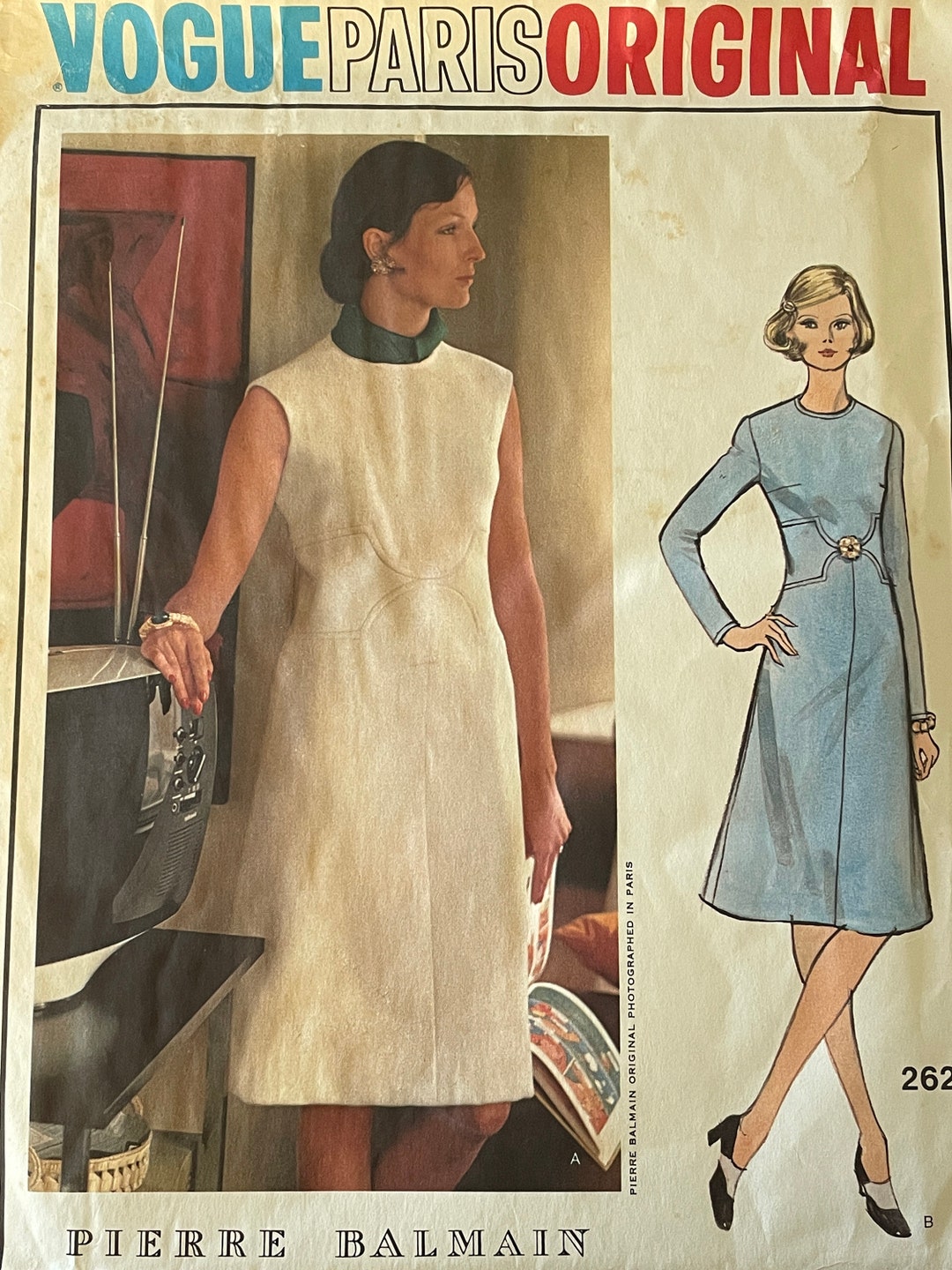 Classy Vogue Paris Original A-line Dress by Pierre Balmain---vogue 2621 ...