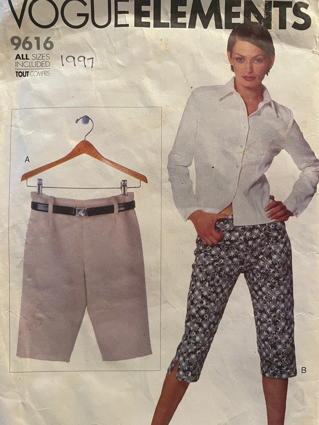 Vogue Elements Bermuda or Capri Shorts Pattern---vogue 9616----all ...