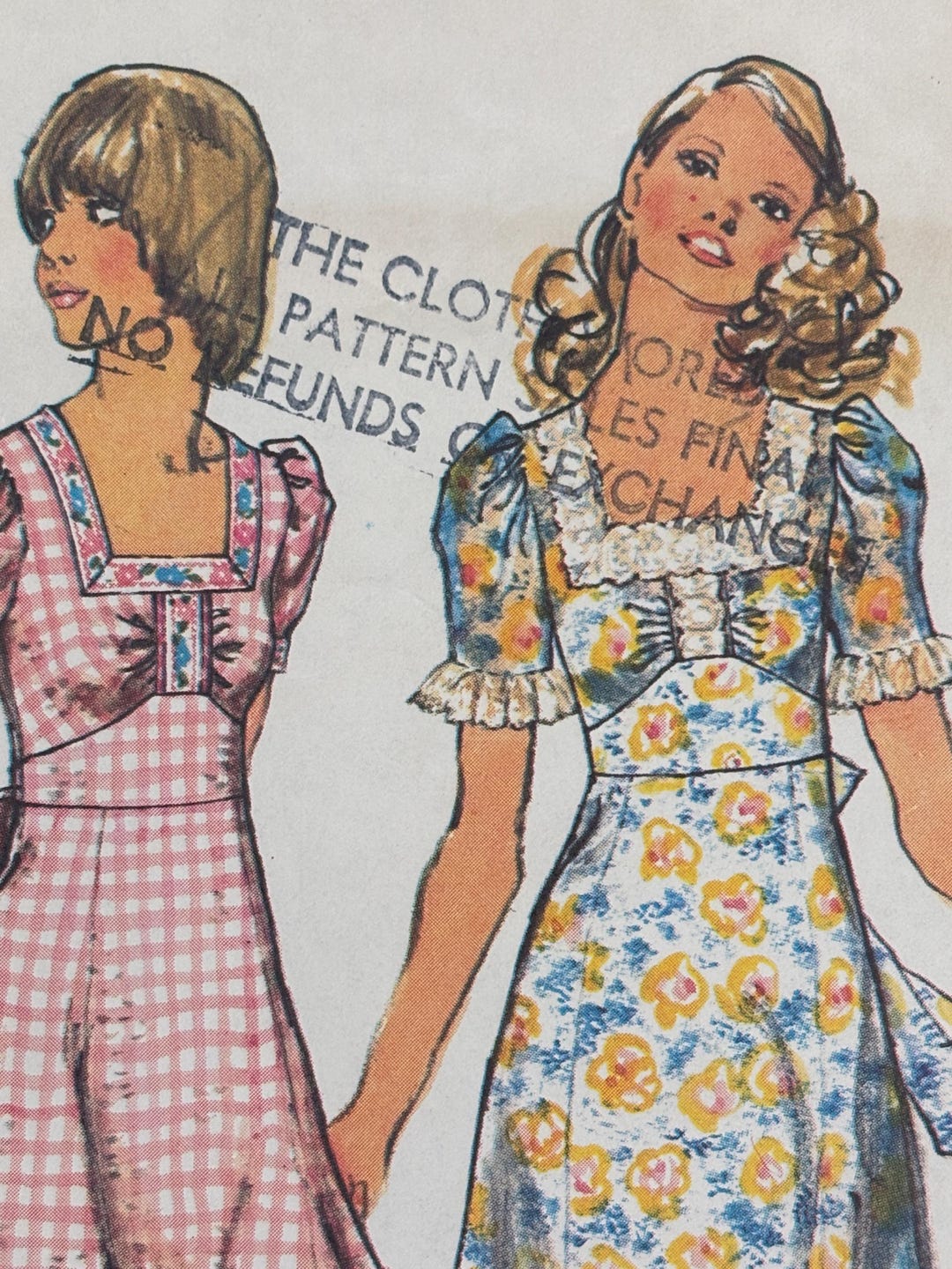 Vintage 1970's Maxi or Mini Midriff Dress With Puff Sleeves ...