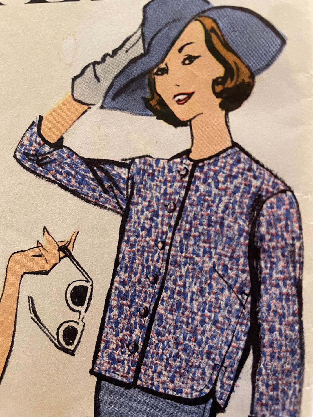 Vintage 1950's Easy to Make Jacket Pattern---vogue 9513---size 14 Bust ...