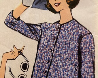 Vintage 1950's Nightgown and Bed Jacket Pattern---simplicity 3388 ...