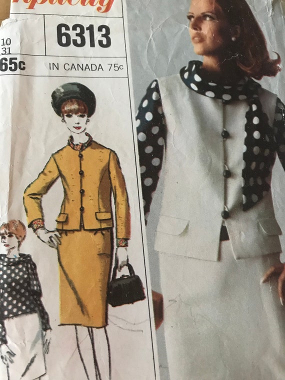 Vintage Simplicity Junior size Jackie O style suit pattern 3675 from ...