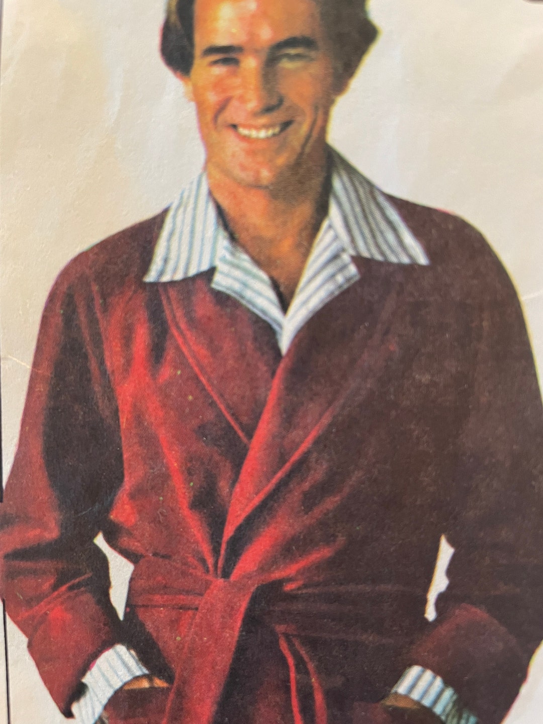Vintage 1970's Easy Jiffy Wrap Men's Robe Pattern---simplicity 7741 ...
