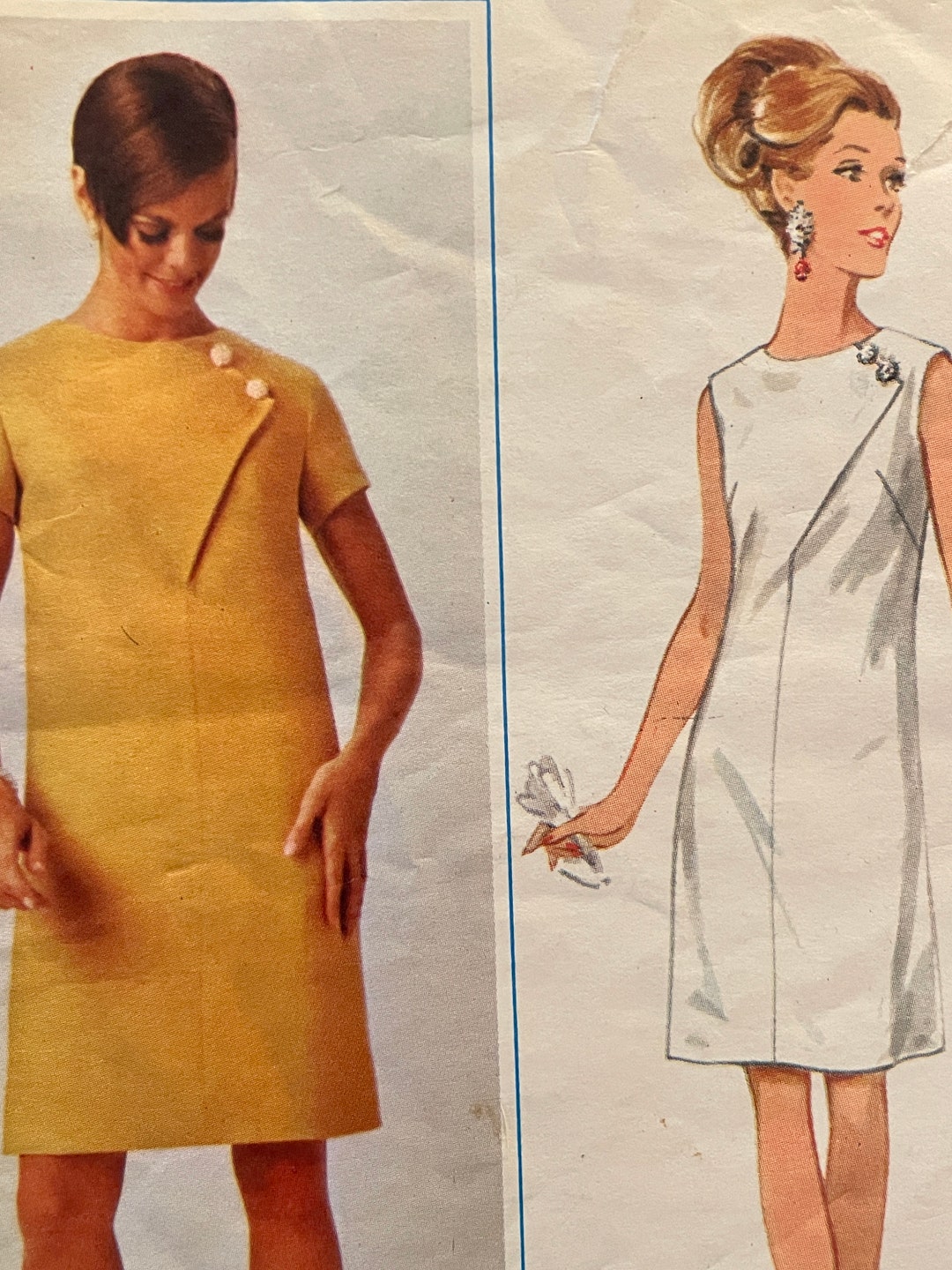 Vintage 1960's Sheath Dress Pattern---butterick 4702---size 14 Bust 36 ...