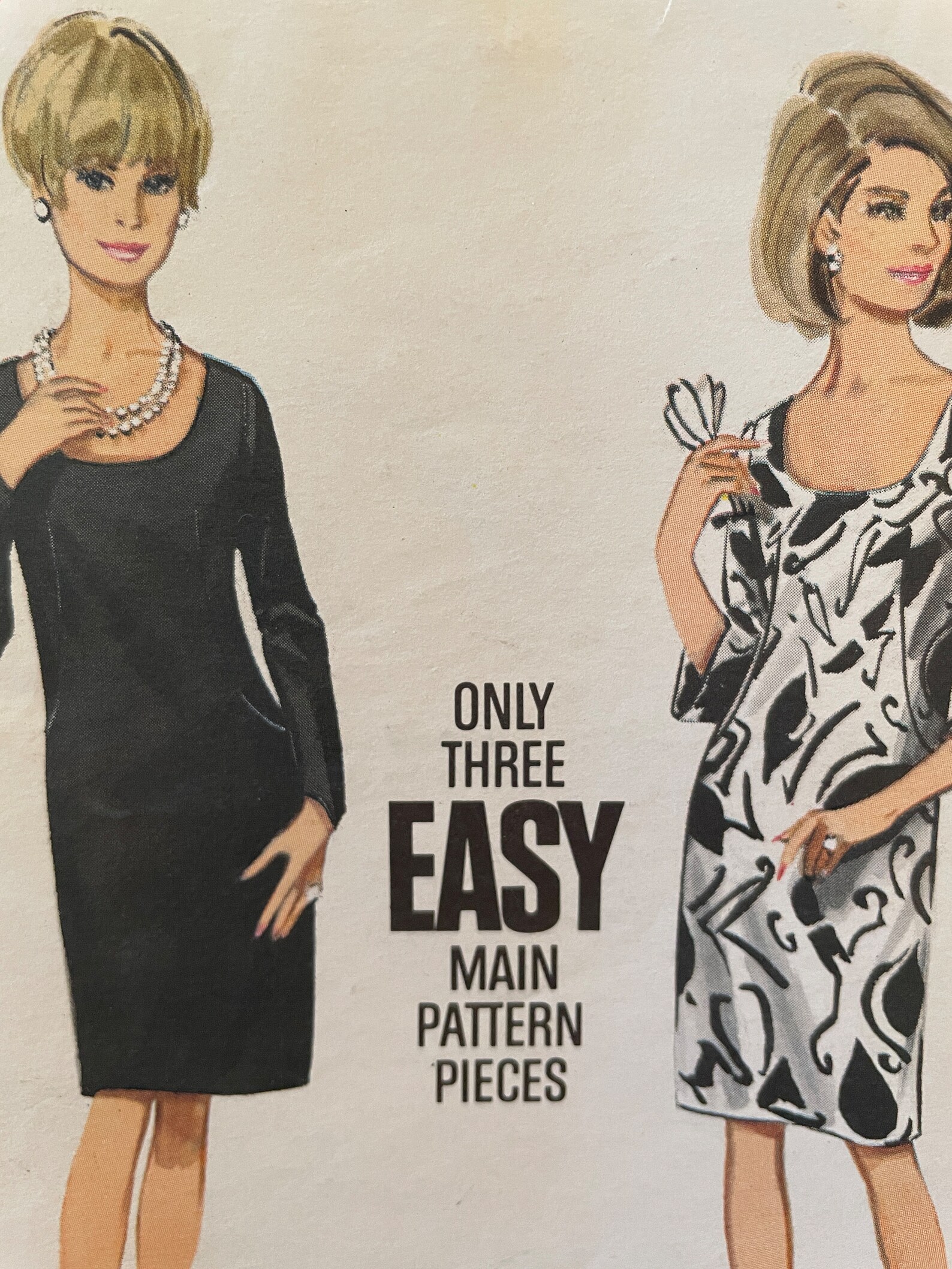 Vintage 1960's Little Black Dress Pattern---butterick 4515---size 16 ...