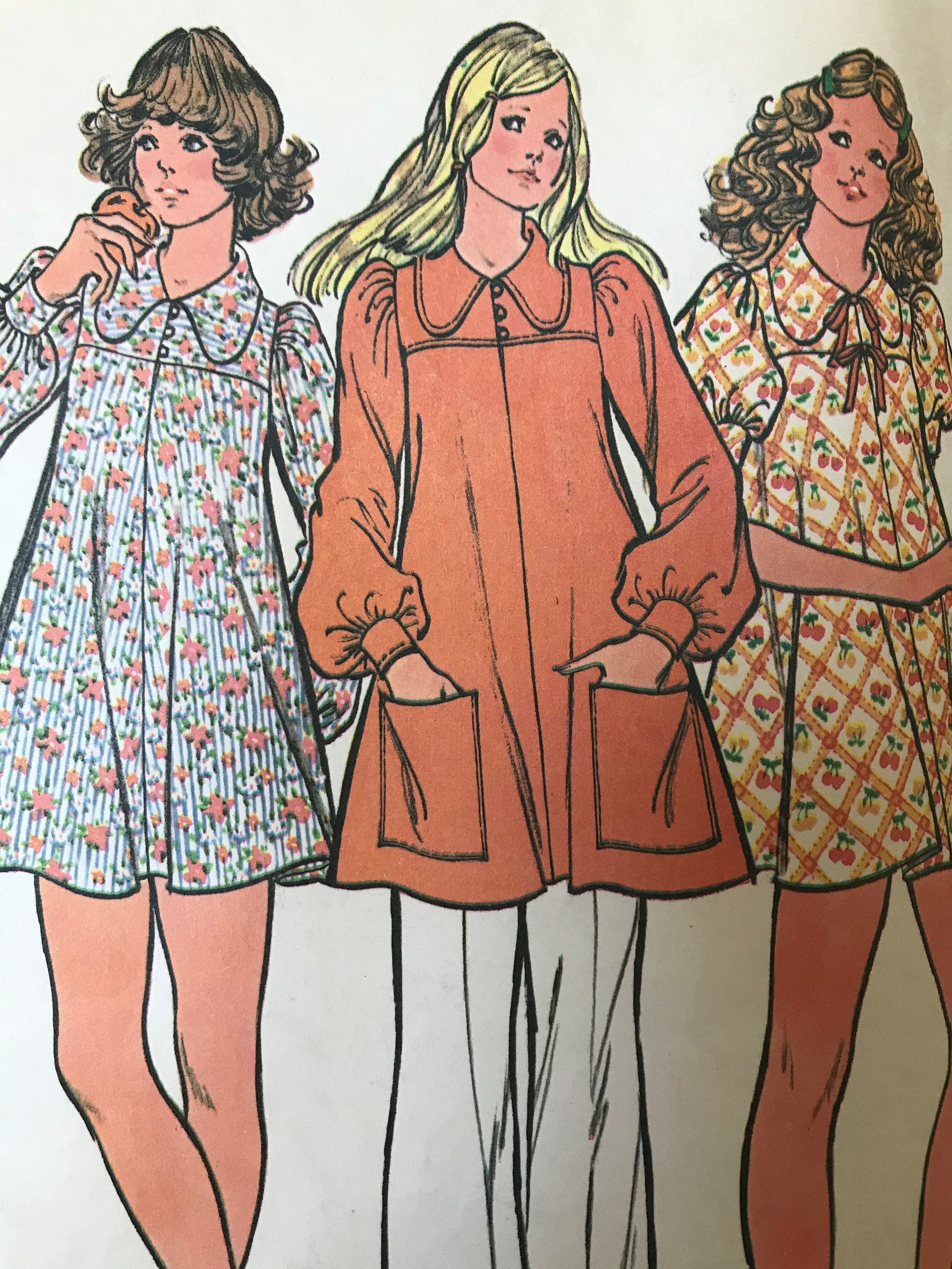 Sewing Simplicity 5108 Cut Complete Vintage 70s Sewing Pattern Girls ...