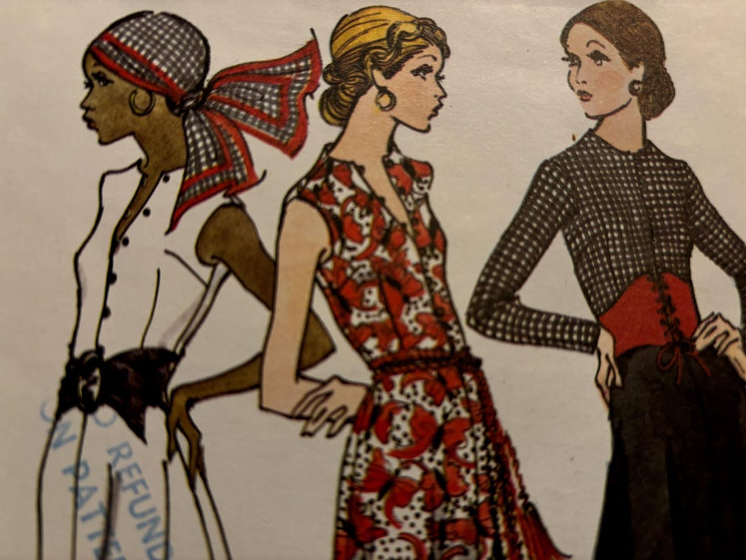 Vintage 1970's Flared Dress With Sleeve Options---vogue 2488---size 10 ...