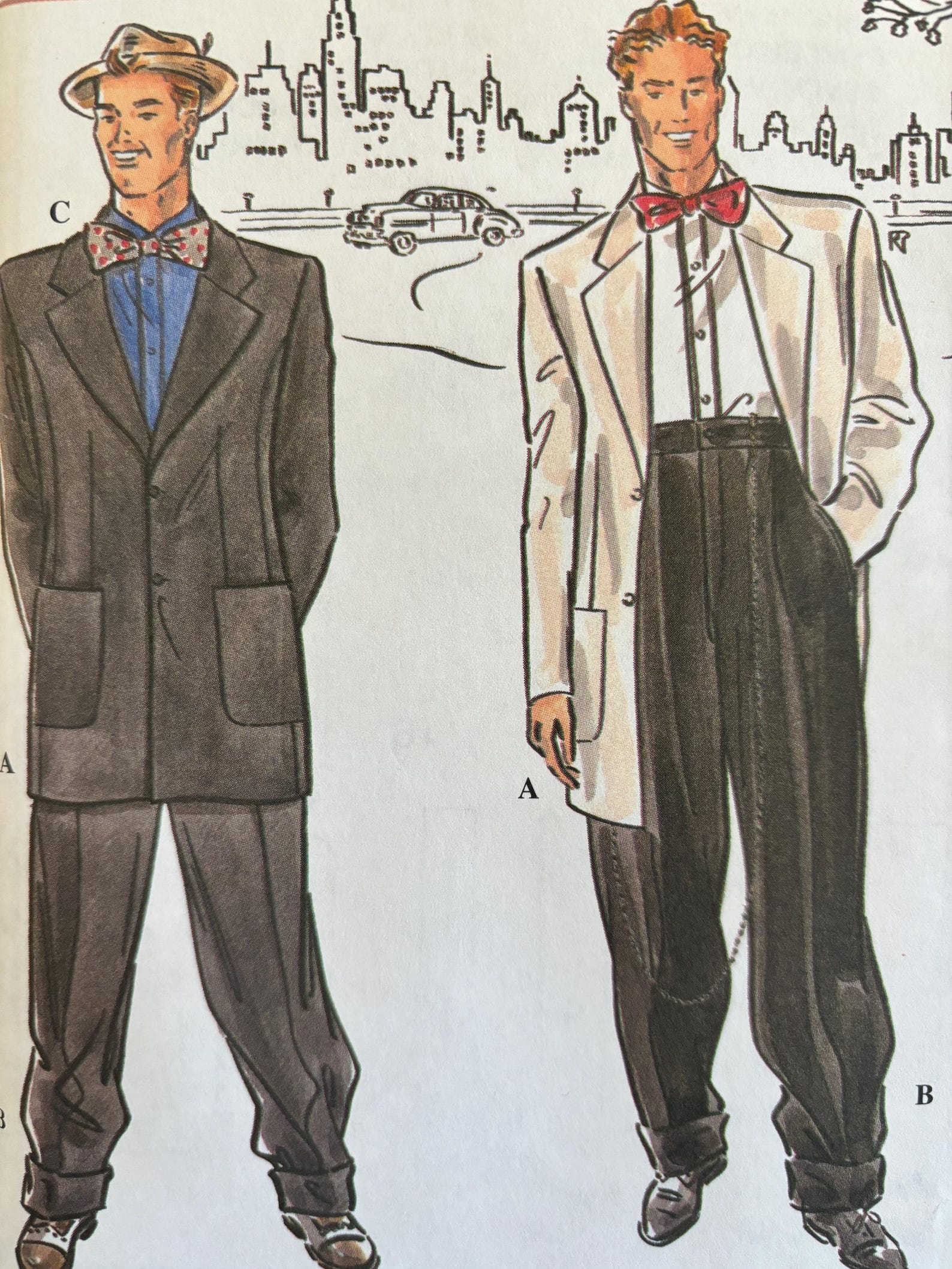 Retro Style Men's Suit Pattern---simplicity 8879---sizes 46-52 UNCUT ...