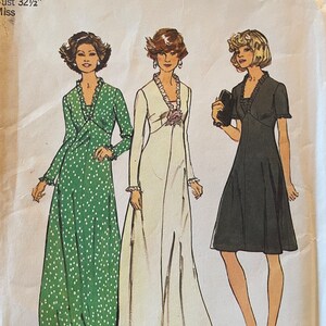 Vintage 1970's V-neck Slimming Evening or Cocktail Dress Pattern ...