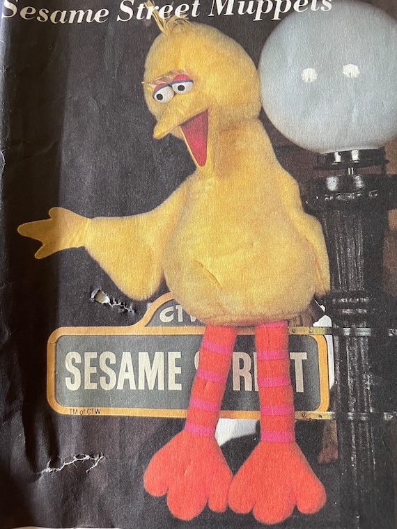 Fabulous Pattern for Sesame Street Big Bird Stuffed - Etsy