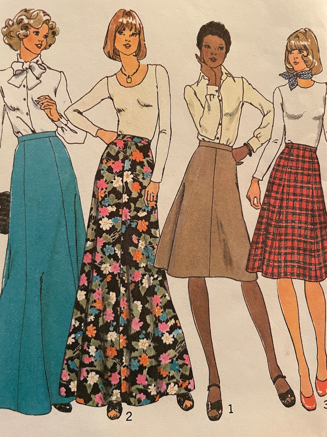Vintage 1970's Flared Maxi Skirt With Variations---simplicity 7308 ...