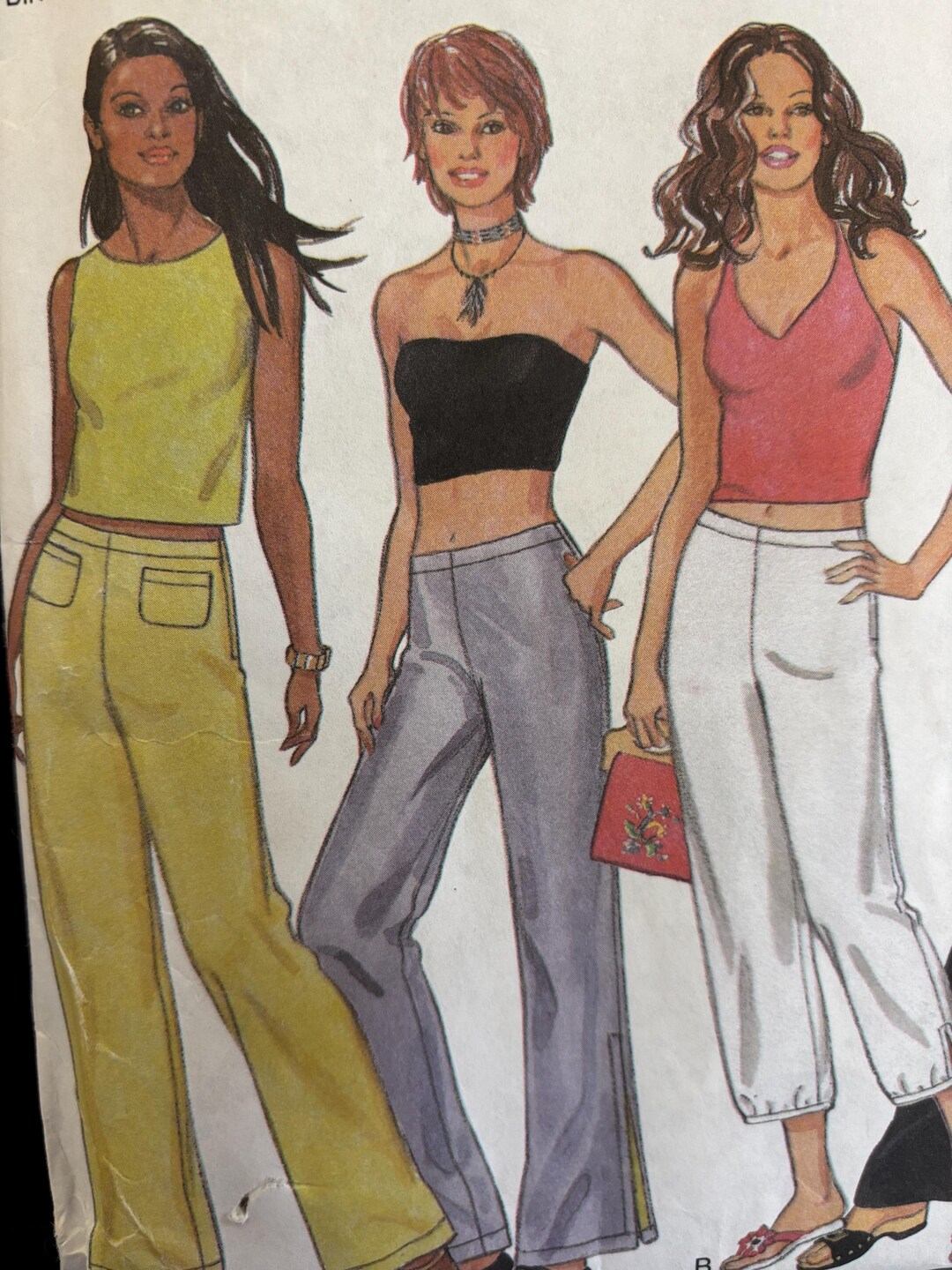 Pattern for Flared, Side Slit, or Cropped Pants---new Look 6085---sizes ...