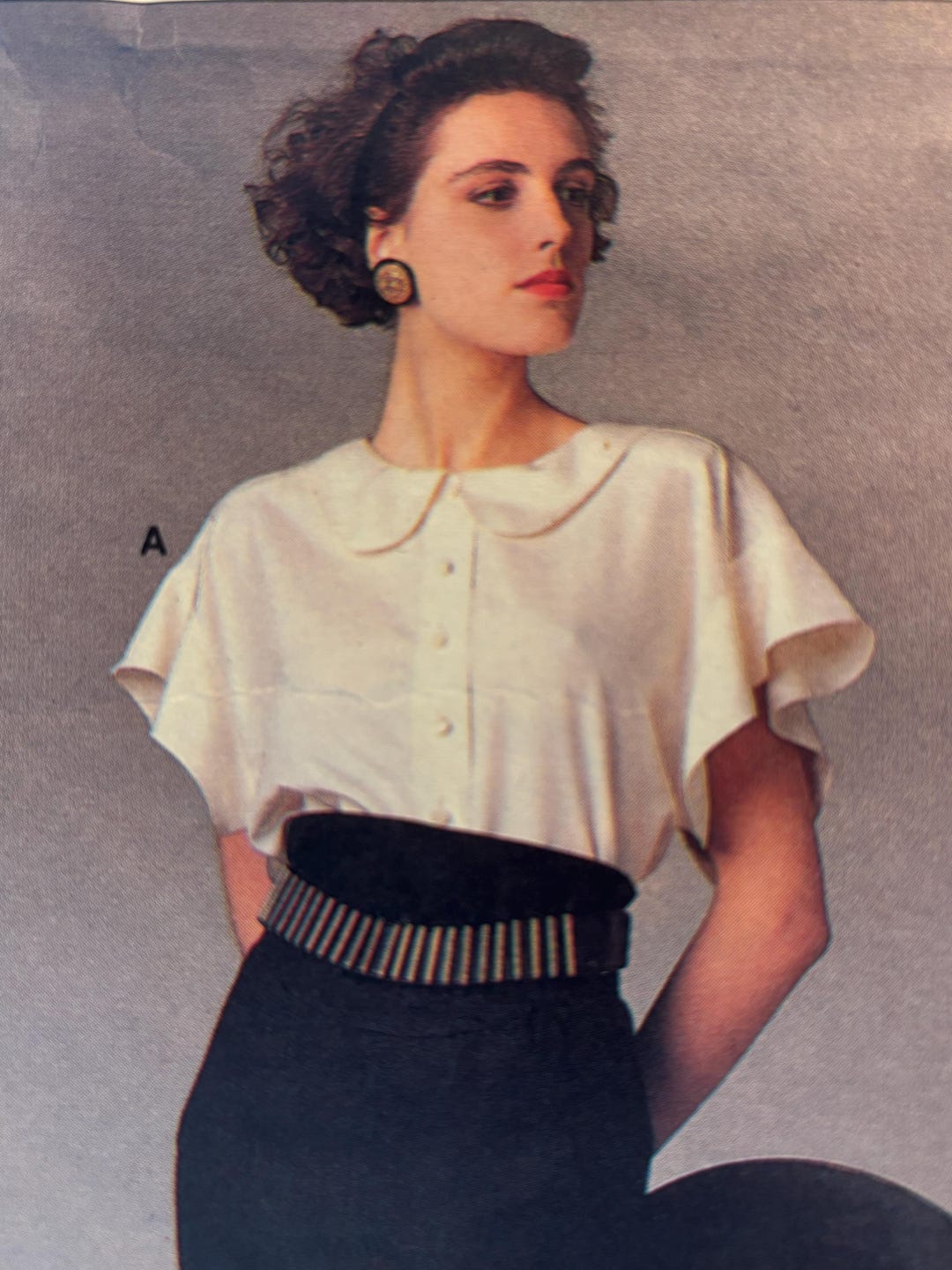 Vogue Paris Original Blouse and Yoked, Fitted and Flared Skirt Pattern ...