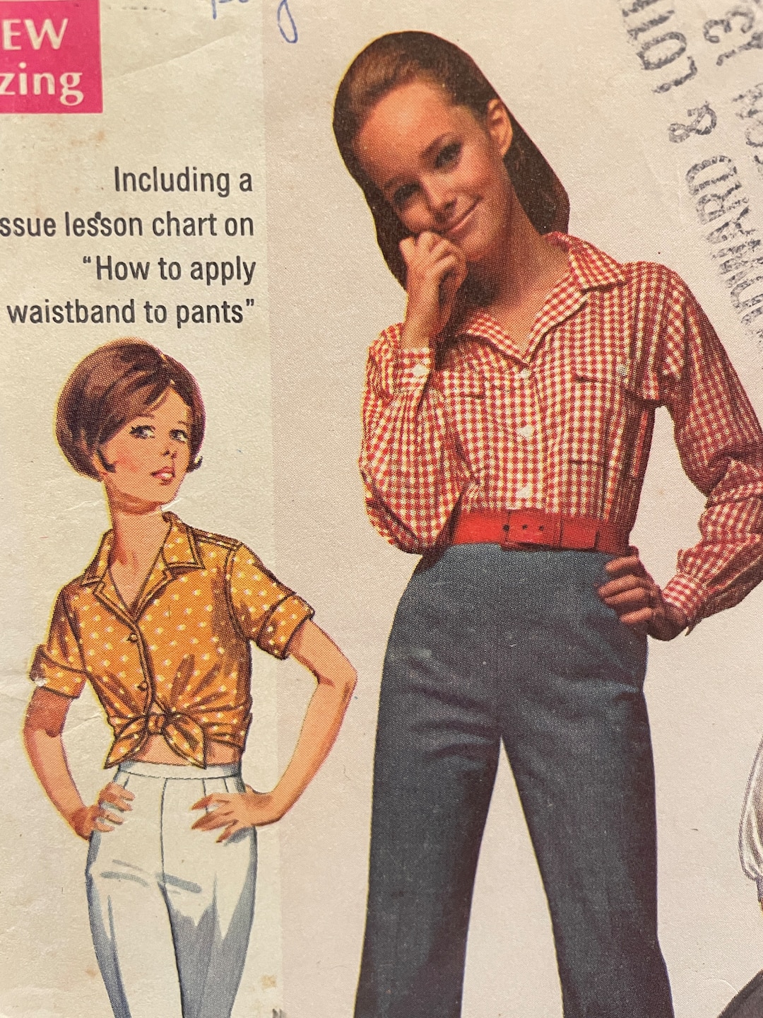 Cute Vintage 1970's Top and Bell Bottom Pants Pattern---simplicity 8009 ...