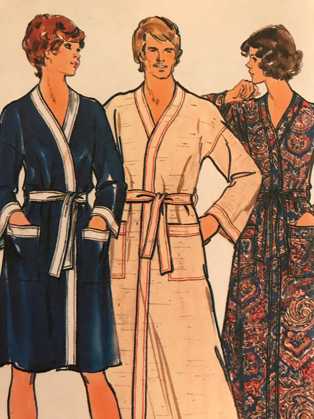 Vintage Wrapped Robe Pattern in Two Lengths---butterick 4157---size ...
