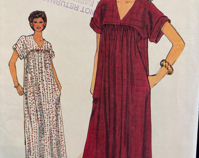Vintage 1970's Easy Pullover Yoked Dress Pattern in Two Lengths---vogue ...
