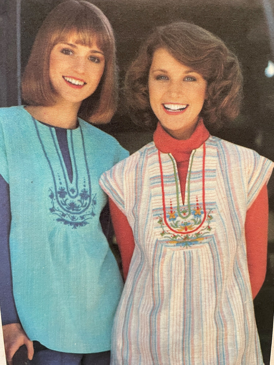 Vintage 1970's Smock Top With Embroidery Transfer---butterick 4934 ...