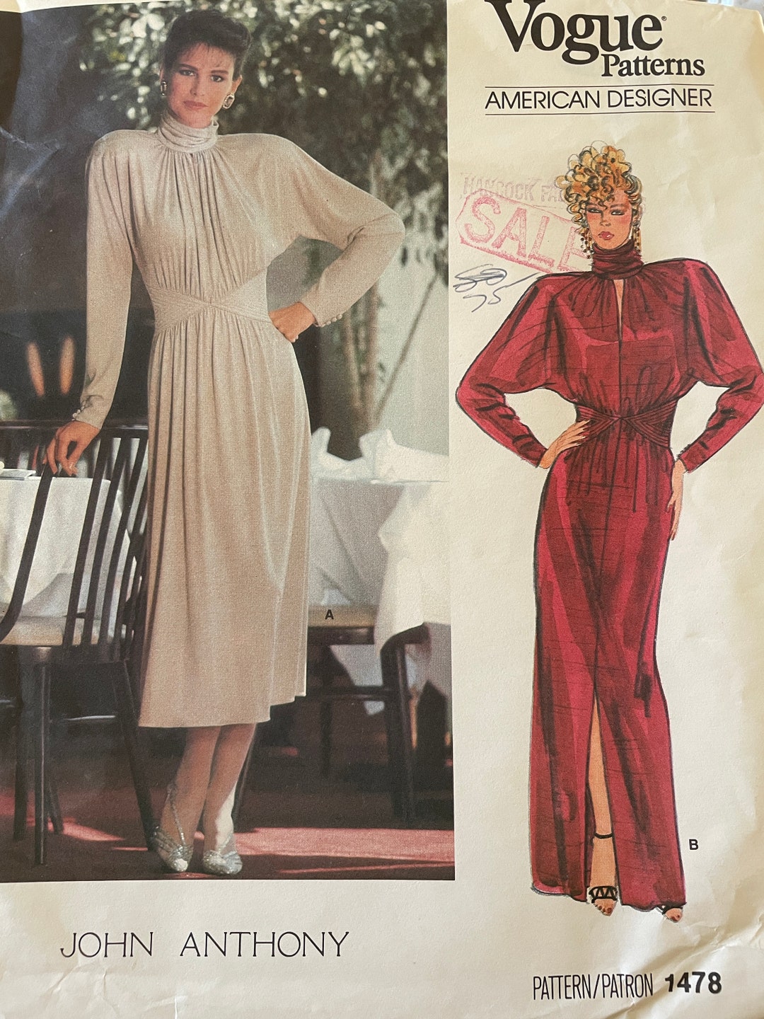 Designer Evening Gown Pattern by John Anthony---vogue American Designer ...