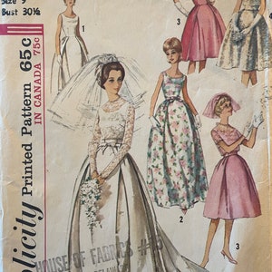 Elegant Vintage 1960's Wedding Gown, Train, Lace Jacket and Bridesmaid ...