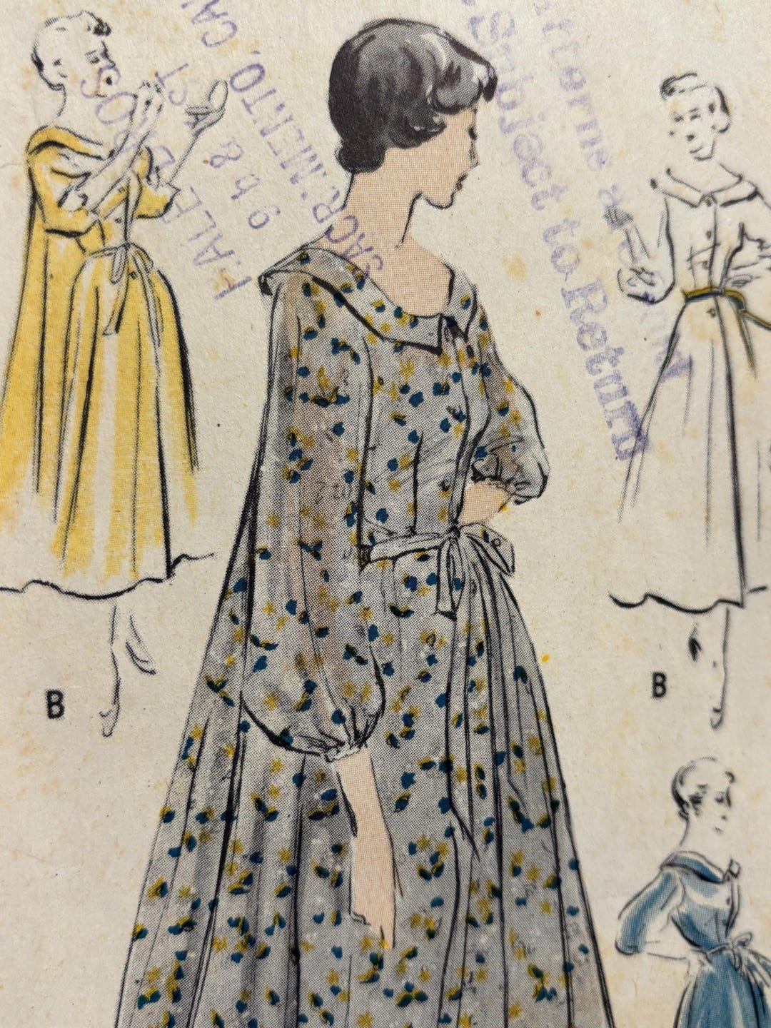 Vintage 1940's Glamorous Negligee Pattern----butterick 4915---size 14 ...