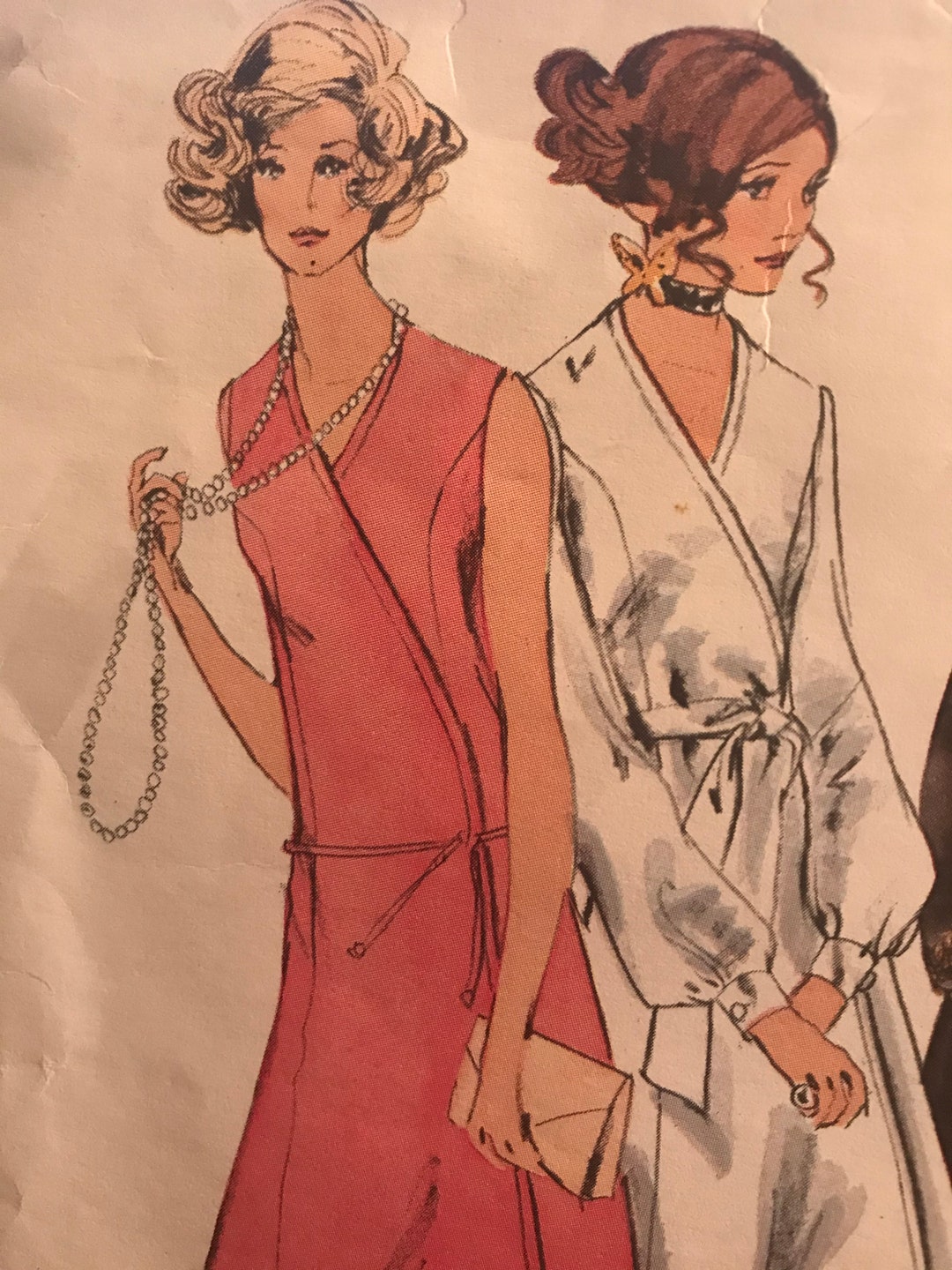 A-line Wrap Dress in Three Lengths, Wrapped Tunic and Pants Pattern ...