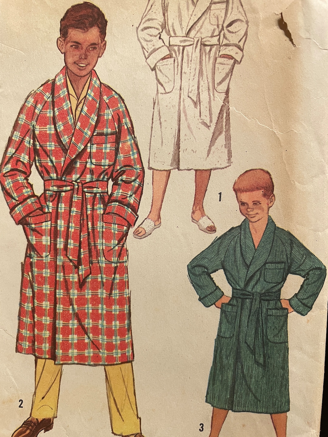Vintage 1960's Boys Bathrobe Pattern---simplicity 2313---size 14 - Etsy