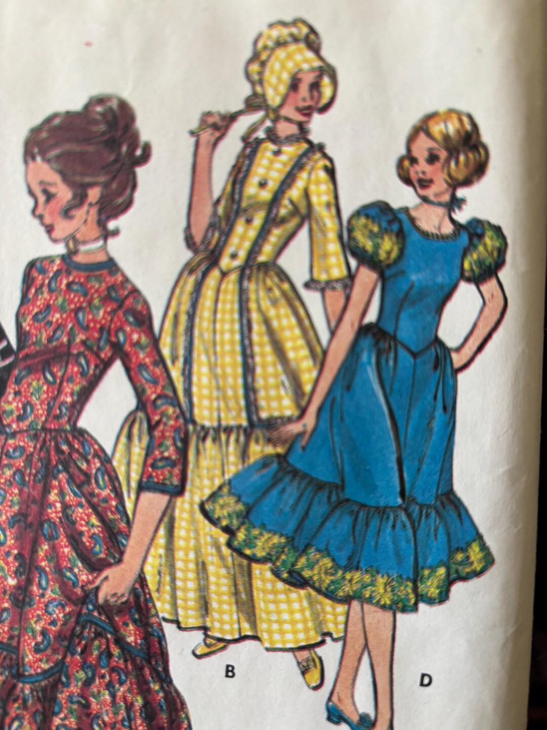 Vintage 1970's Maxi Dress or Frontier Costume and Sun Bonnet Pattern ...