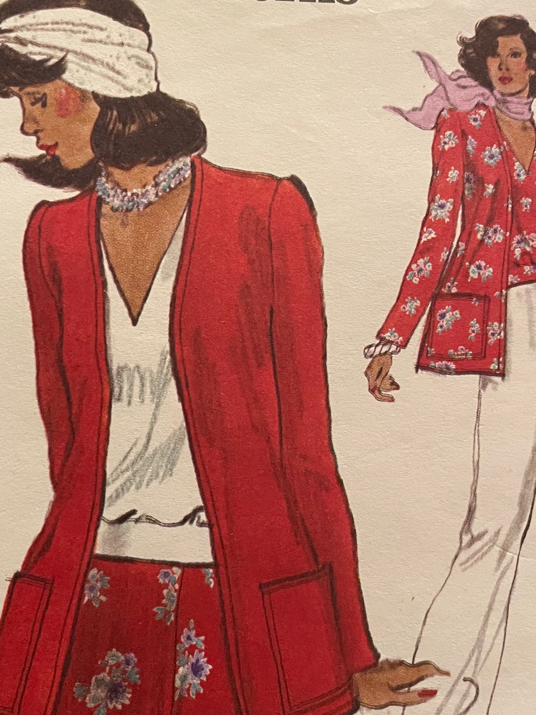 Vintage 1970's Flared Skirt, Sleeveless Top, Pants and Cardigan Jacket ...