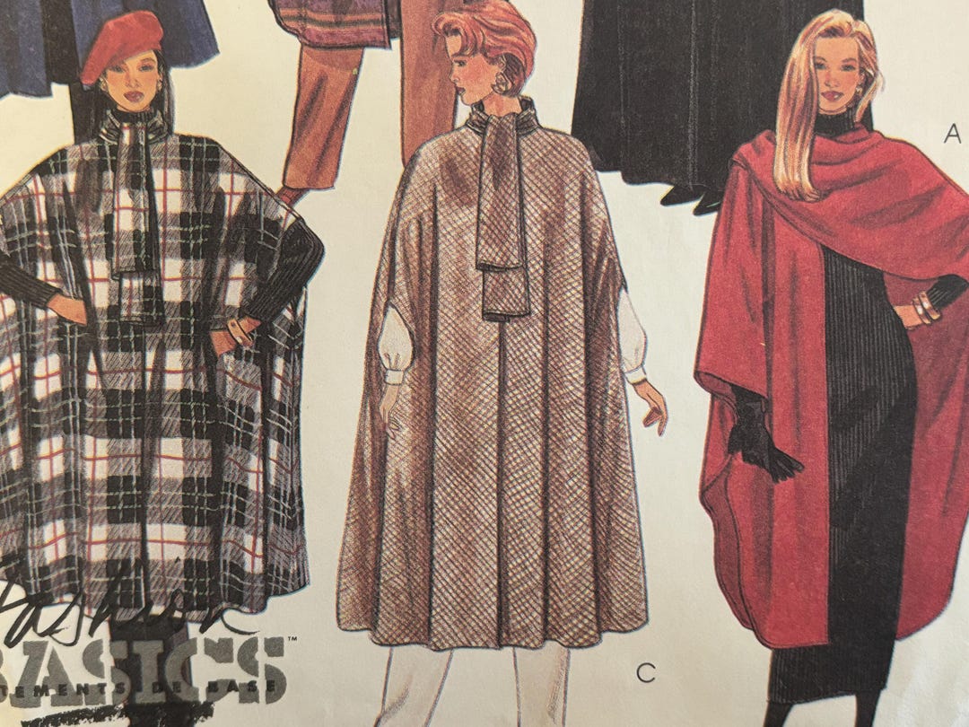 Stunning Cape Pattern With Several Optionsmccalls 6774all Sizes ...