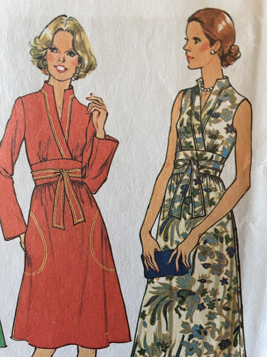 Vintage 1970's Midriff Dress in Two Lengthssimplicity 7220size 10 Bust ...