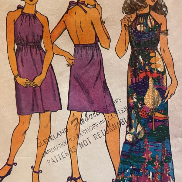 Backless Dress Pattern - Etsy