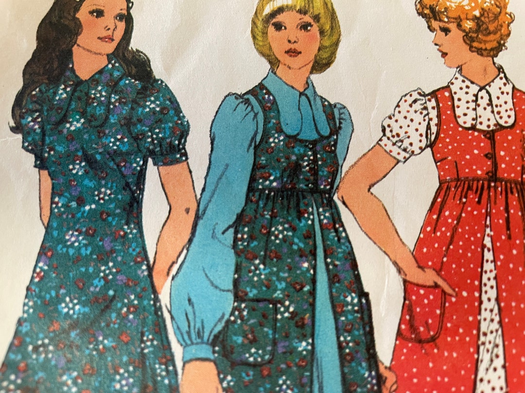 Vintage 1970's Mini Dress and Smock Pattern---simplicity 9800---size 8 ...