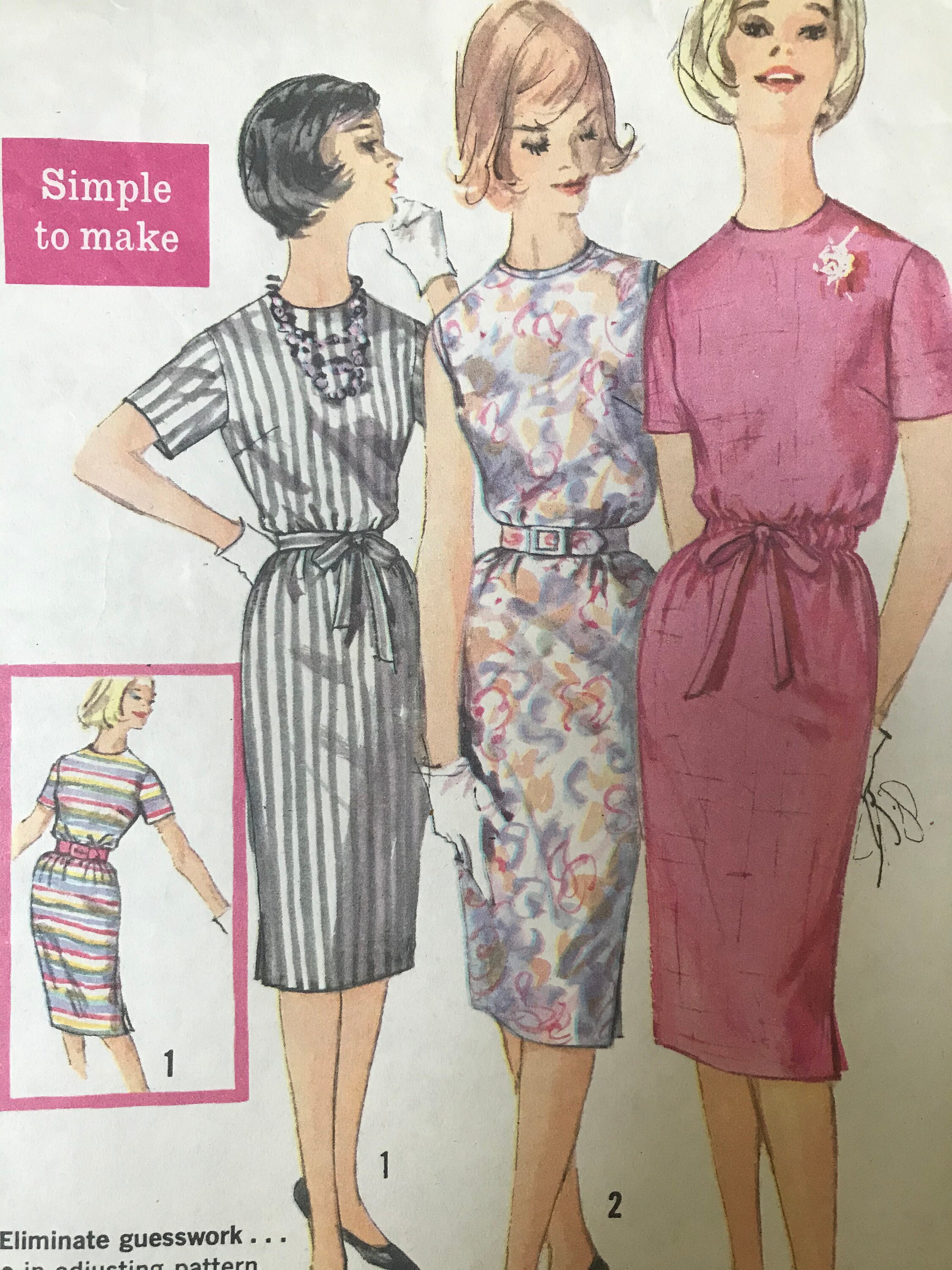 Vintage 1960's Timeless Shift Dress Pattern Proportioned - Etsy