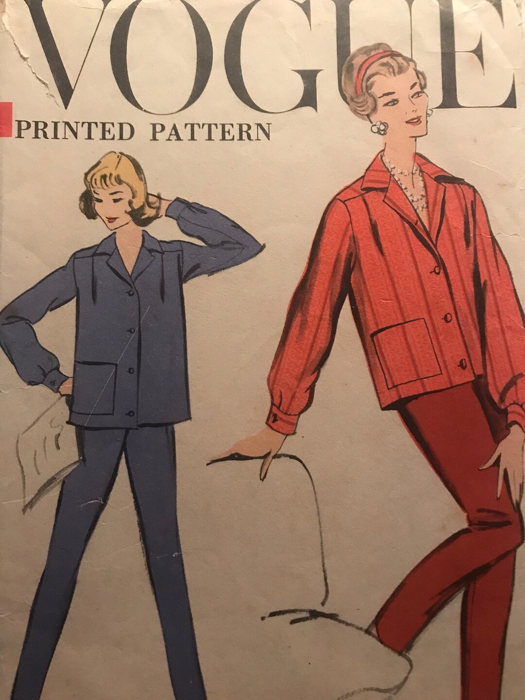 Rare Vintage 1950's Sportswear Pattern---vogue 9381---size 12 Bust 32 ...
