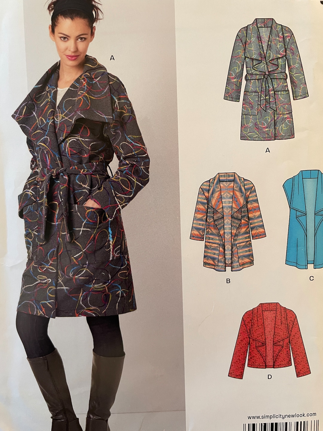 Wrap Coat or Vest Pattern---new Look 6416---sizes XS-XL (6-24) Bust 30 ...