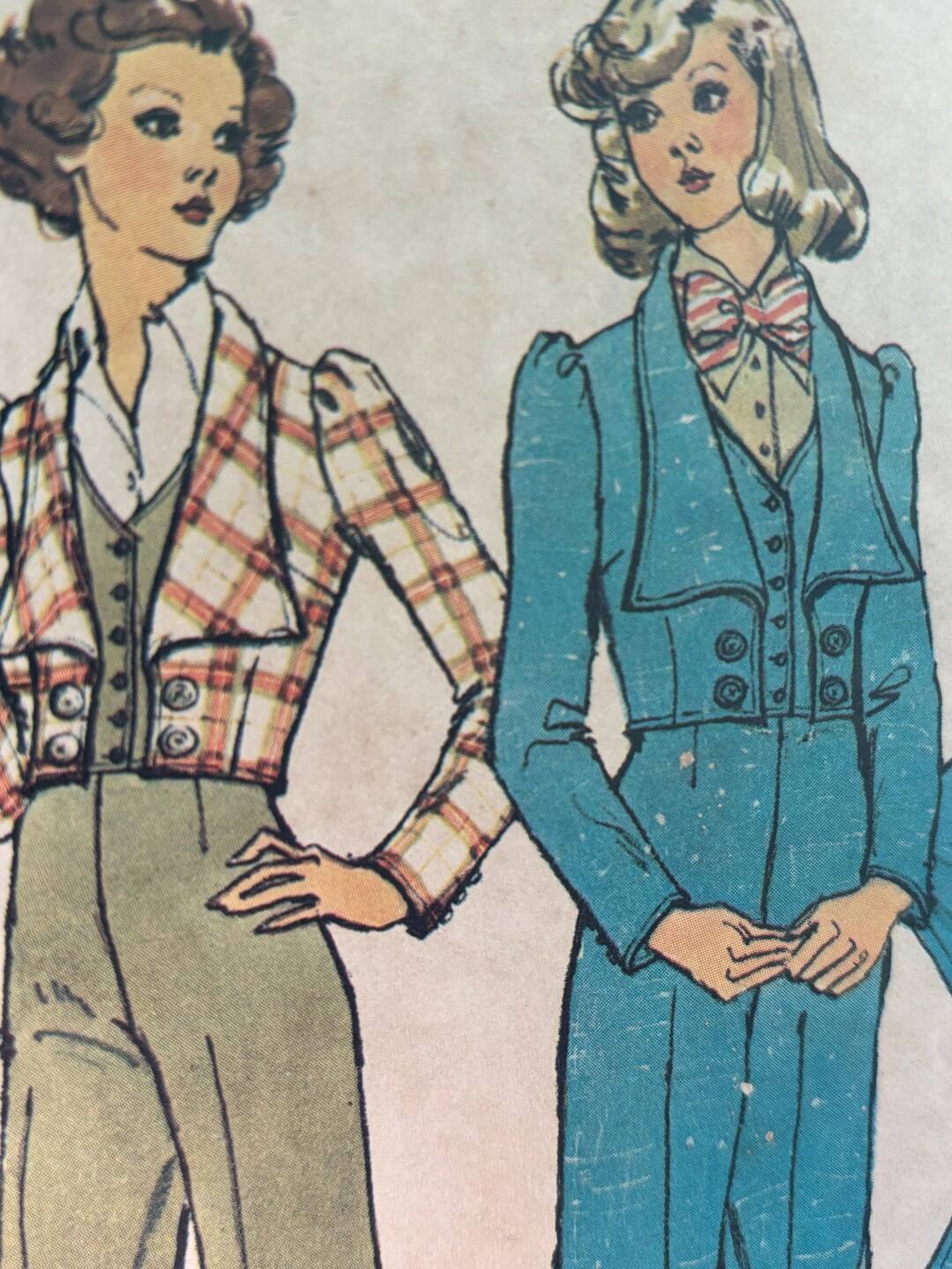 Vintage 1970's Cropped Jacket, Vest and Pants Pattern---simplicity 6284 ...