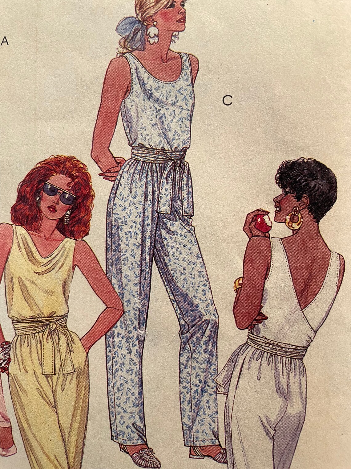 Pull on Jumpsuit With Back Wrap Bodice Pattern---mccalls 4347---sizes 6 ...