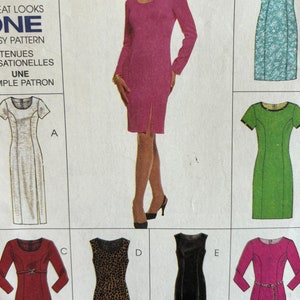 Pretty Princess Seamed Sheath Dress Pattern With Several Optionsmccalls ...