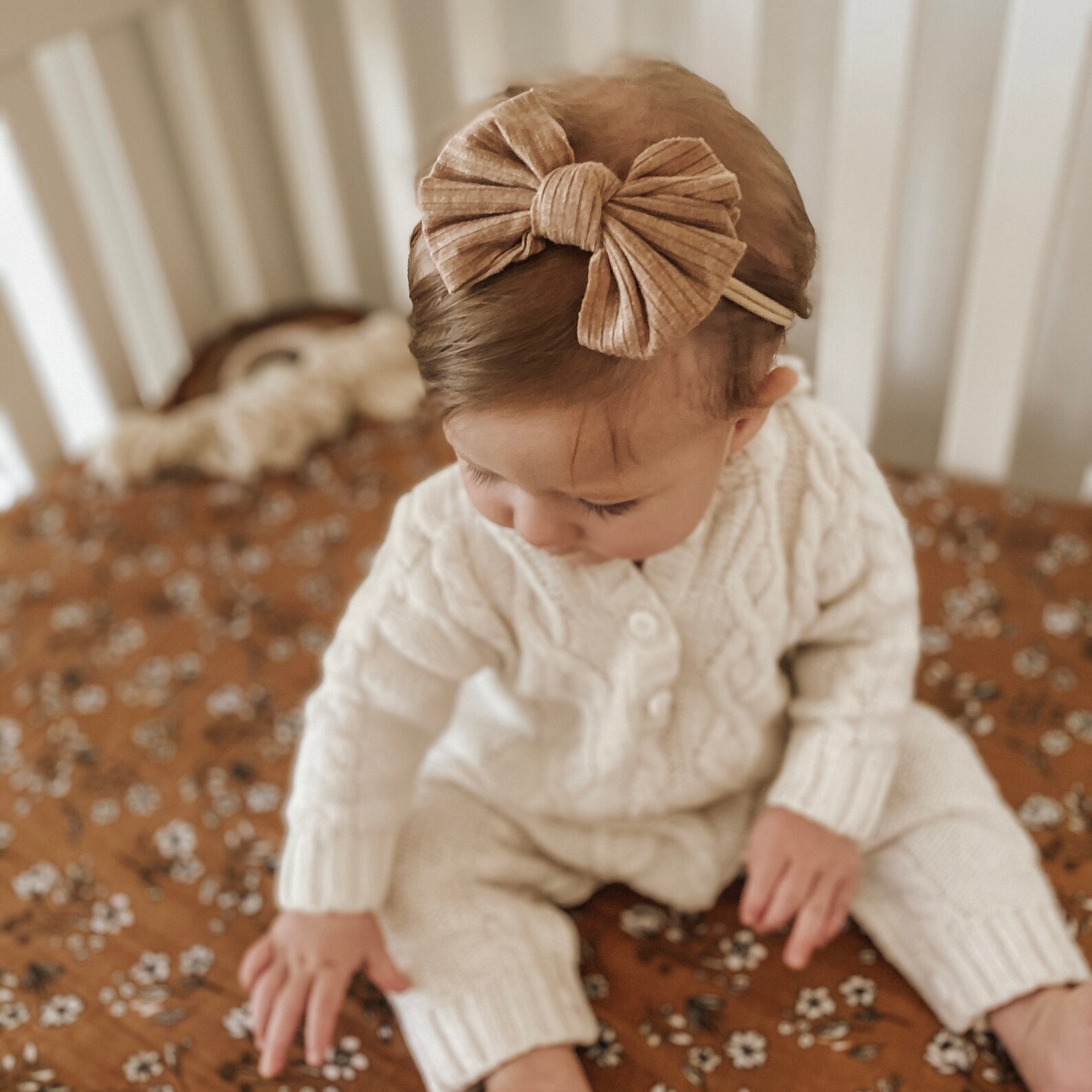Baby Girl Hair Bow Newborn Knit Headwrap Infant Top Knot - Etsy