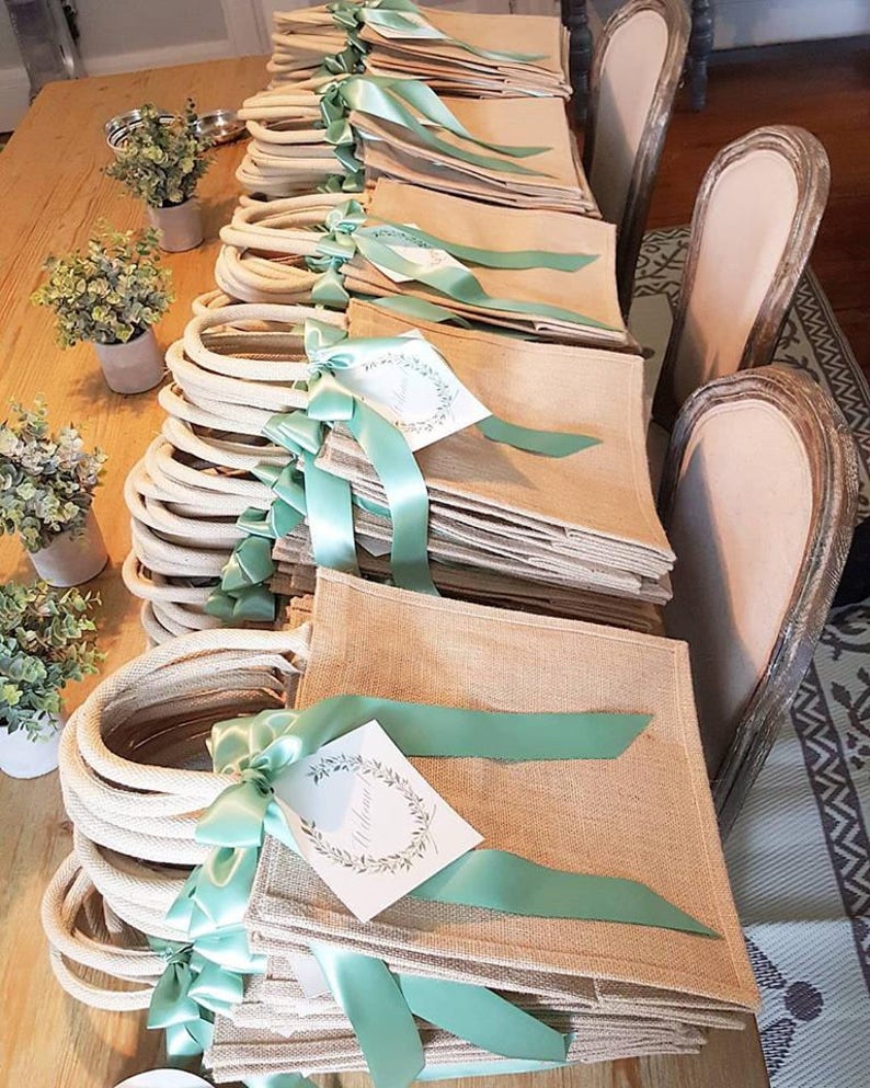 10 grandes yutes 12x12x7.5 Rústico elegante burlap | Etsy