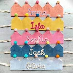 Birthday Crown With Name, Custom Birthday Party Crown With Baby Name ...