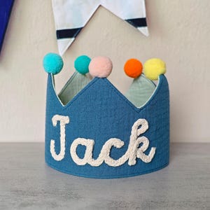 Birthday Crown With Name, Custom Birthday Party Crown With Baby Name ...
